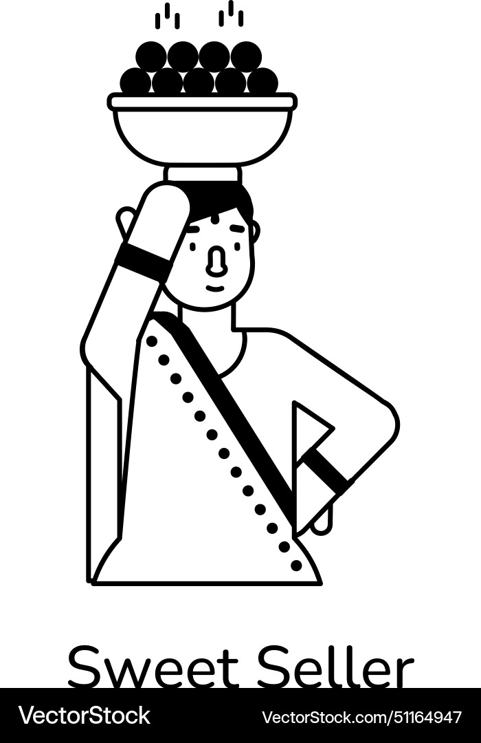 Sweet seller Royalty Free Vector Image - VectorStock