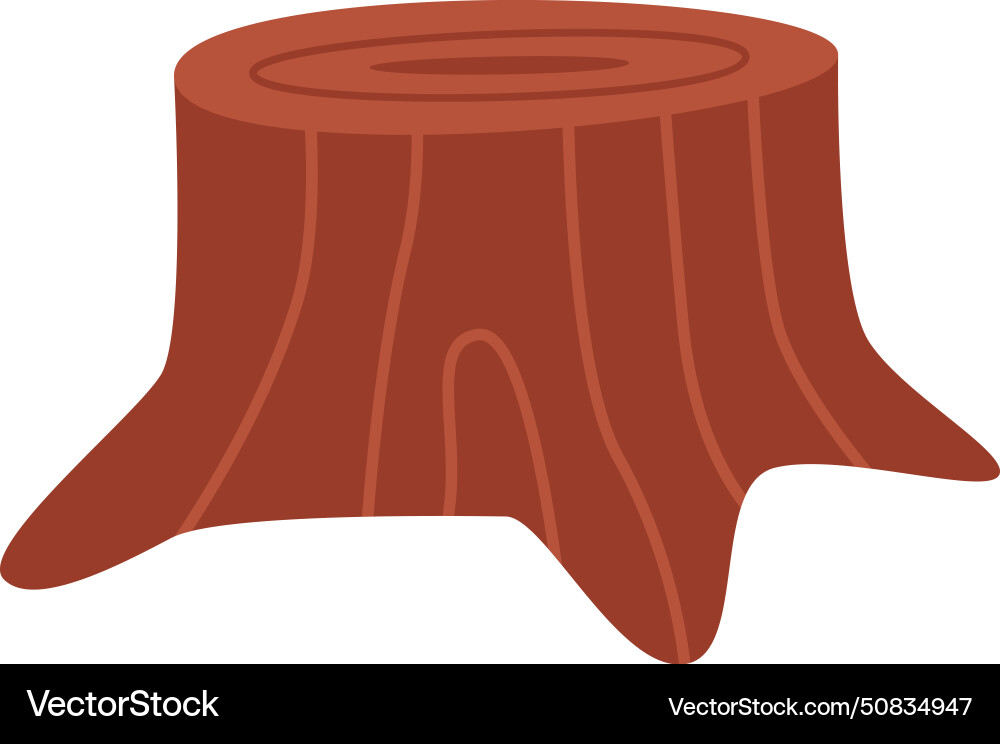 Tree stump cartoon Royalty Free Vector Image - VectorStock