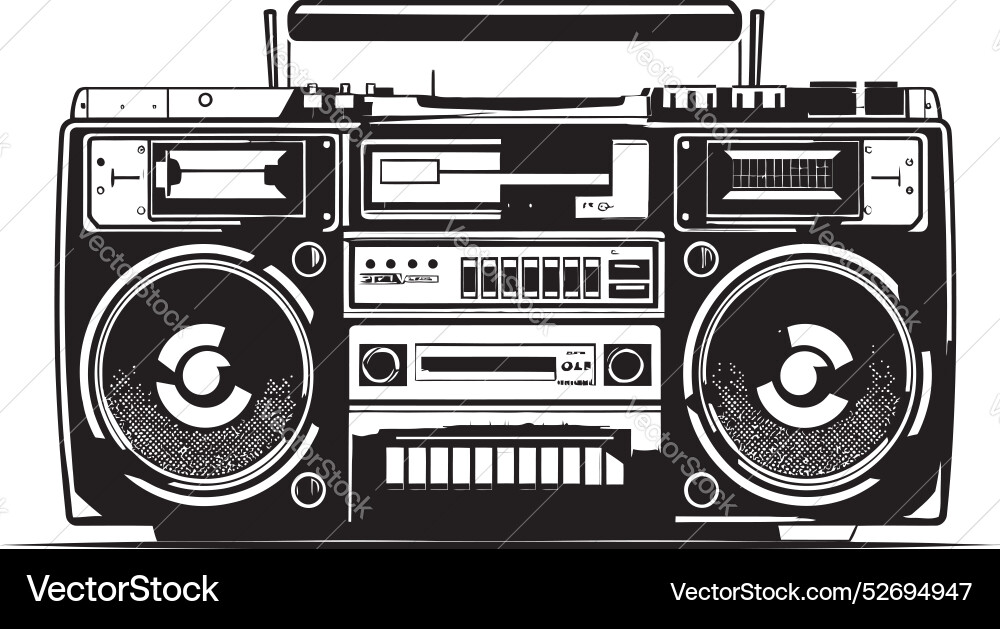 Urban pulse boombox logo symbol fresh frequency Vector Image