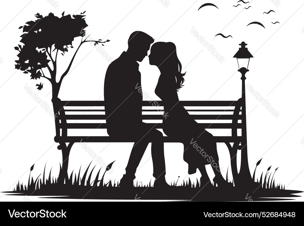 Affection avenue of a loving couple sharing Vector Image
