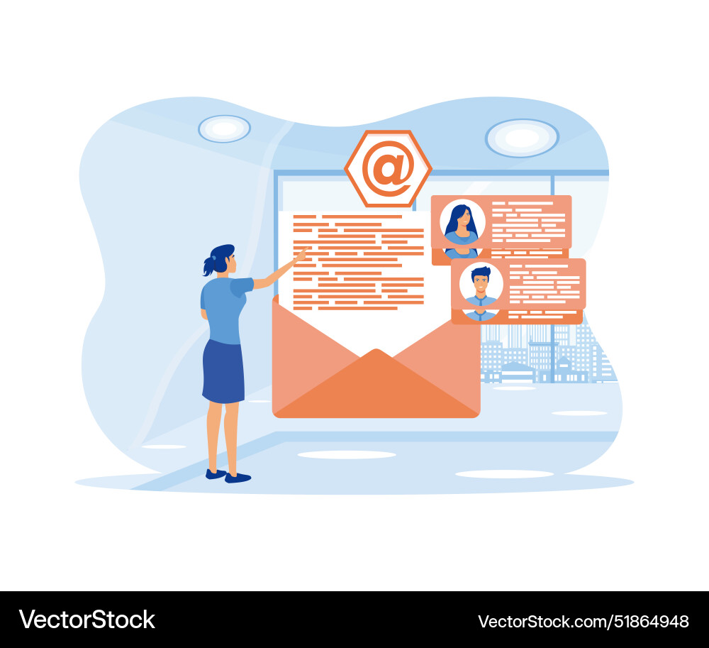 Email and messagingemail marketing Royalty Free Vector Image