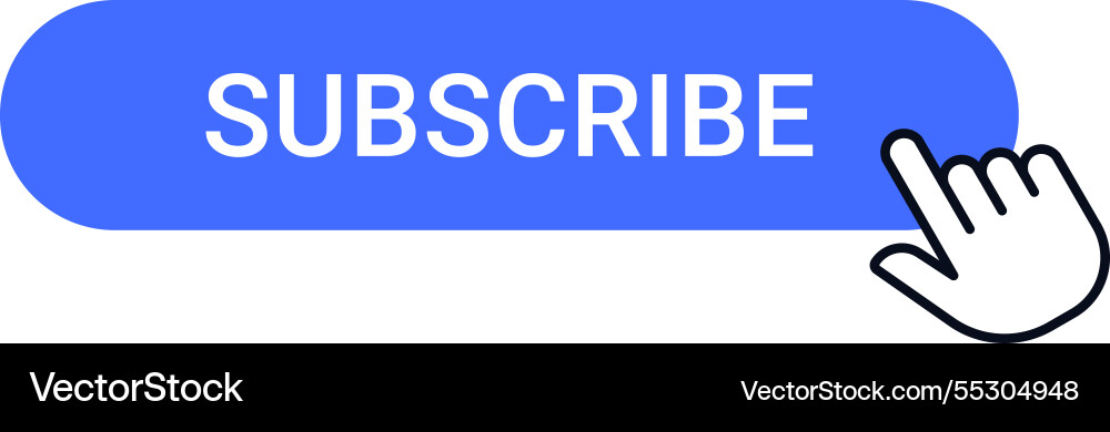 Mouse pointer clicking on a subscribe button with Vector Image