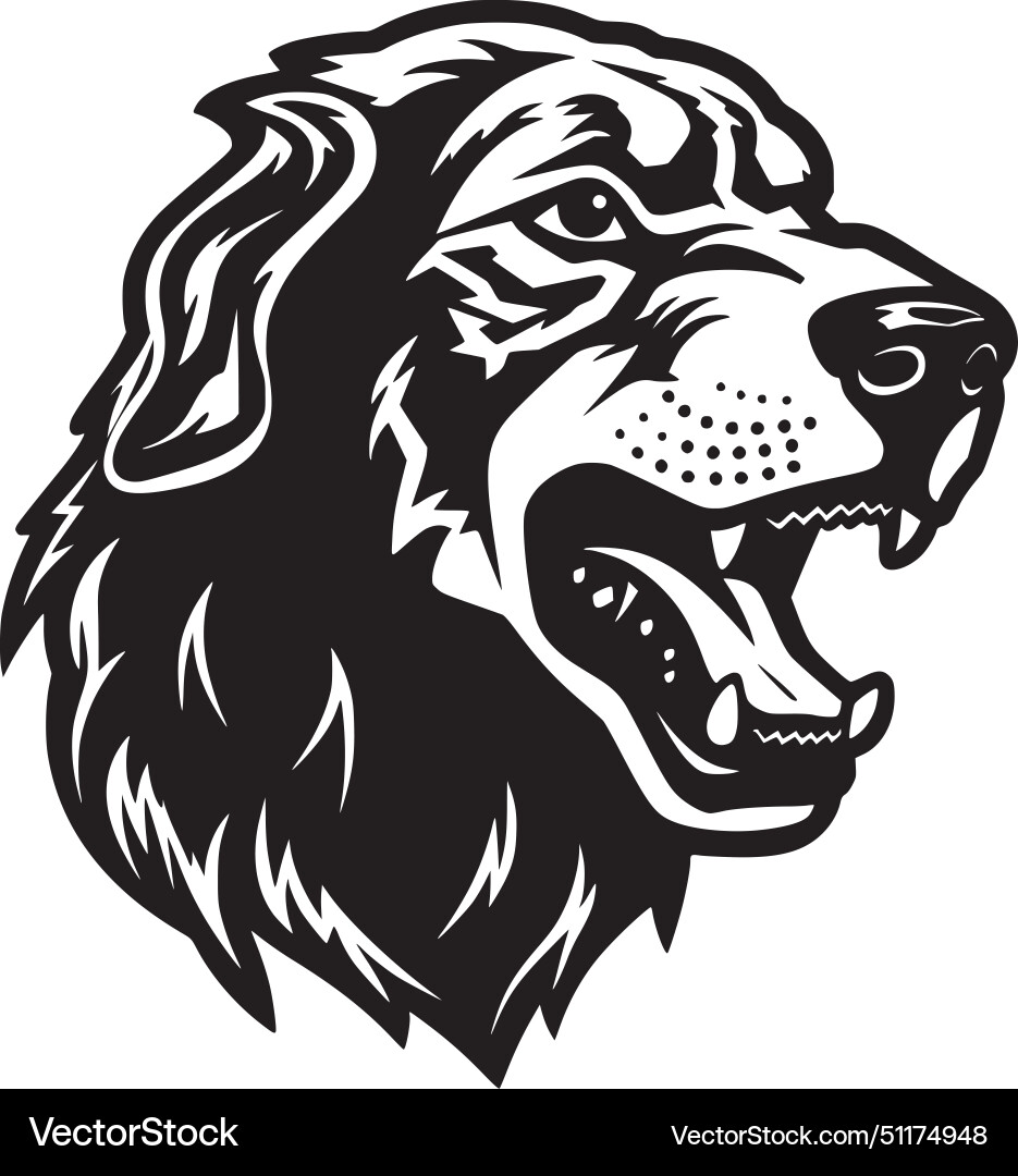 Rhodesian - black and white isolated icon Vector Image