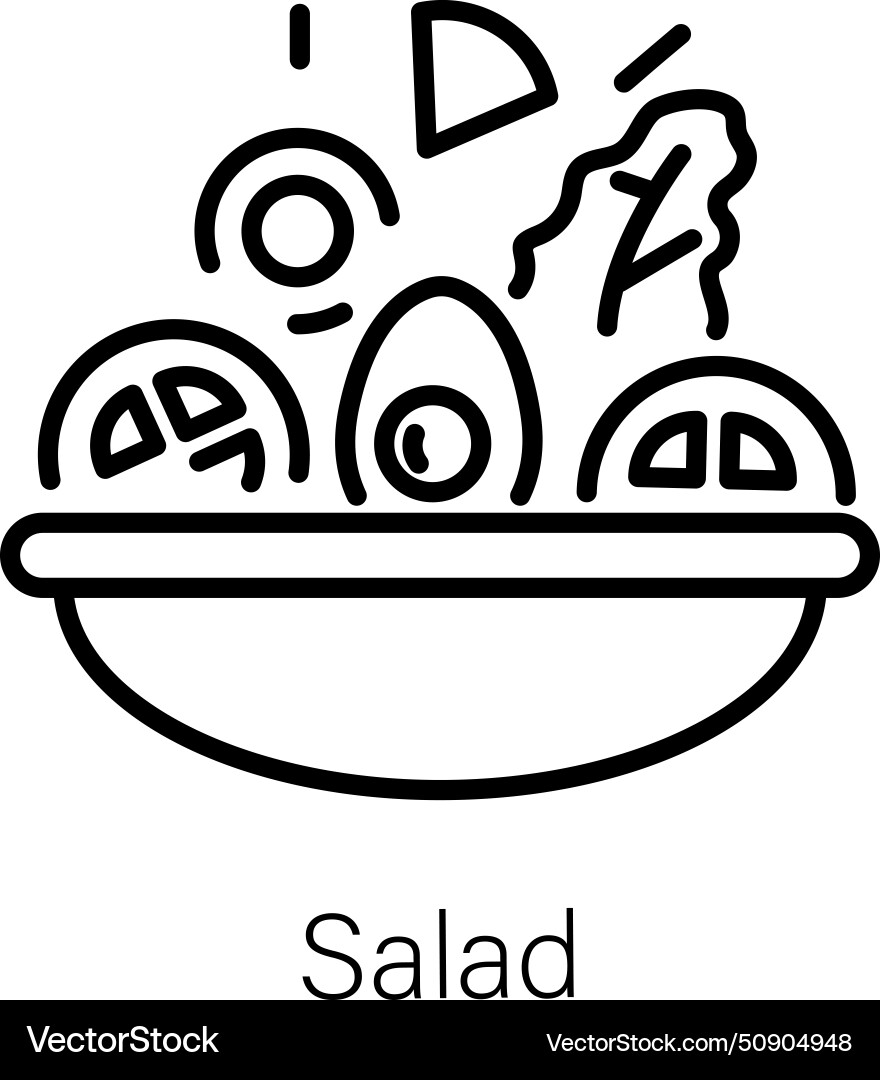 Salad Royalty Free Vector Image - VectorStock