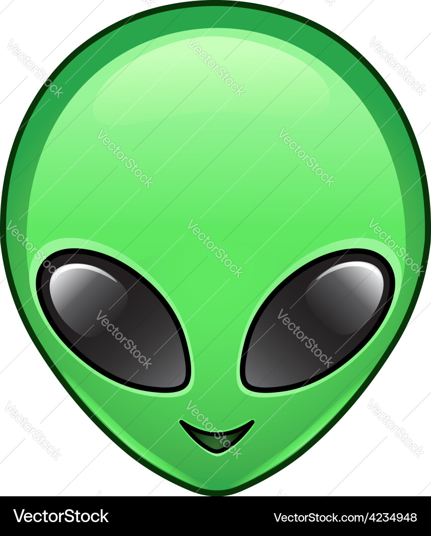 Smiling Alien Icon Royalty Free Vector Image - VectorStock