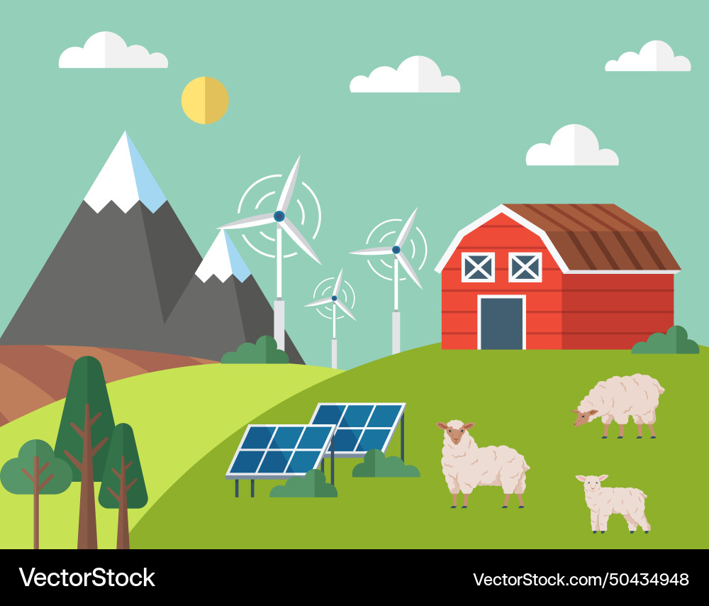 Solar energy innovations in green technology Vector Image