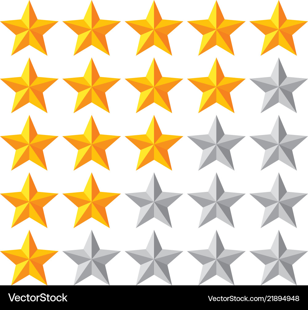Stars rating Royalty Free Vector Image - VectorStock