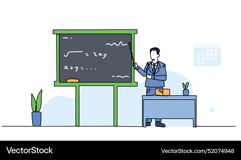 Teacher is giving Royalty Free Vector Image - VectorStock