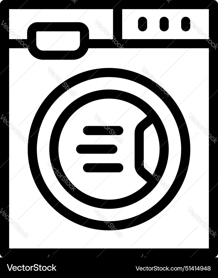 Washing machine line icon Royalty Free Vector Image