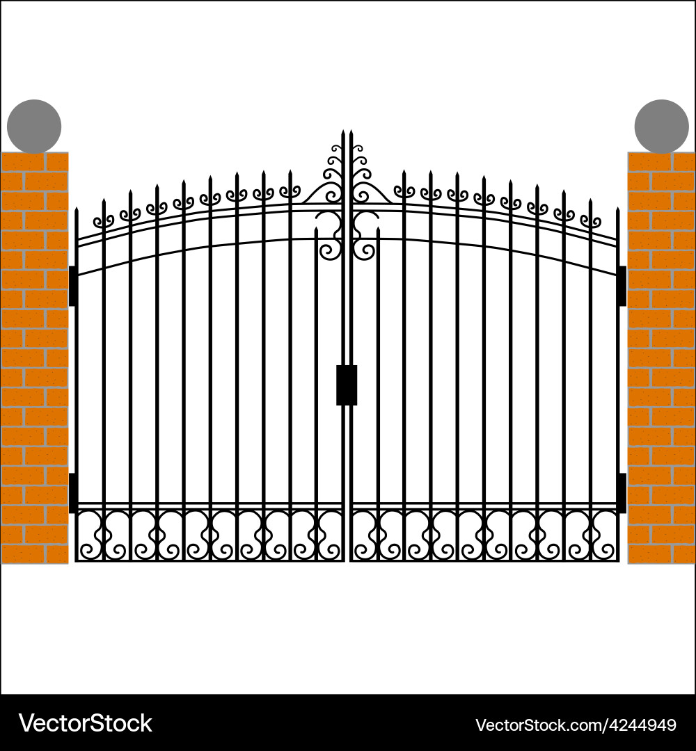 Iron gate Royalty Free Vector Image - VectorStock