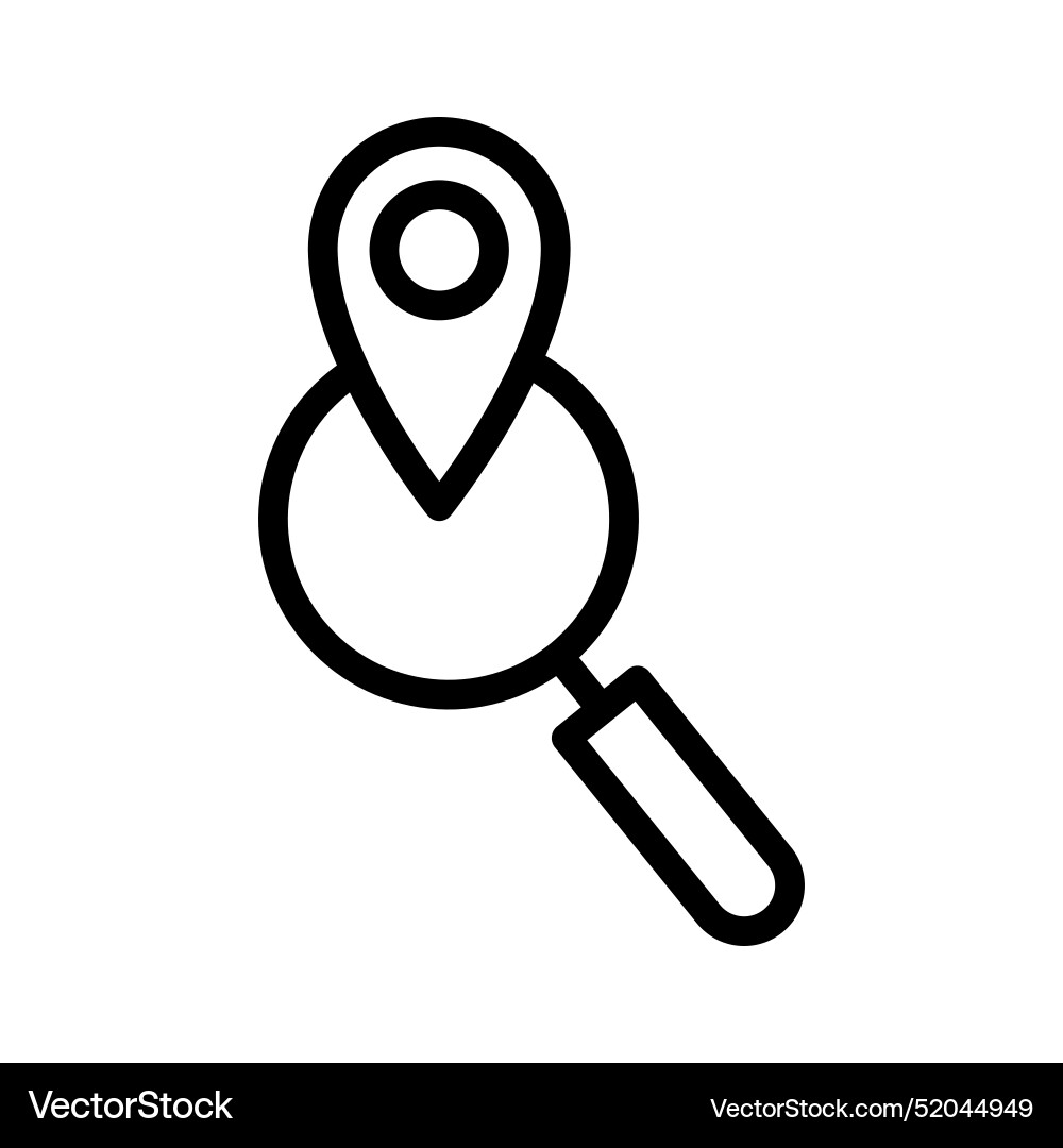 Location search icon design in filled and Vector Image