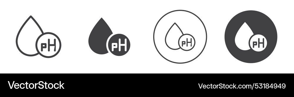 Ph balance icon logo outline Royalty Free Vector Image