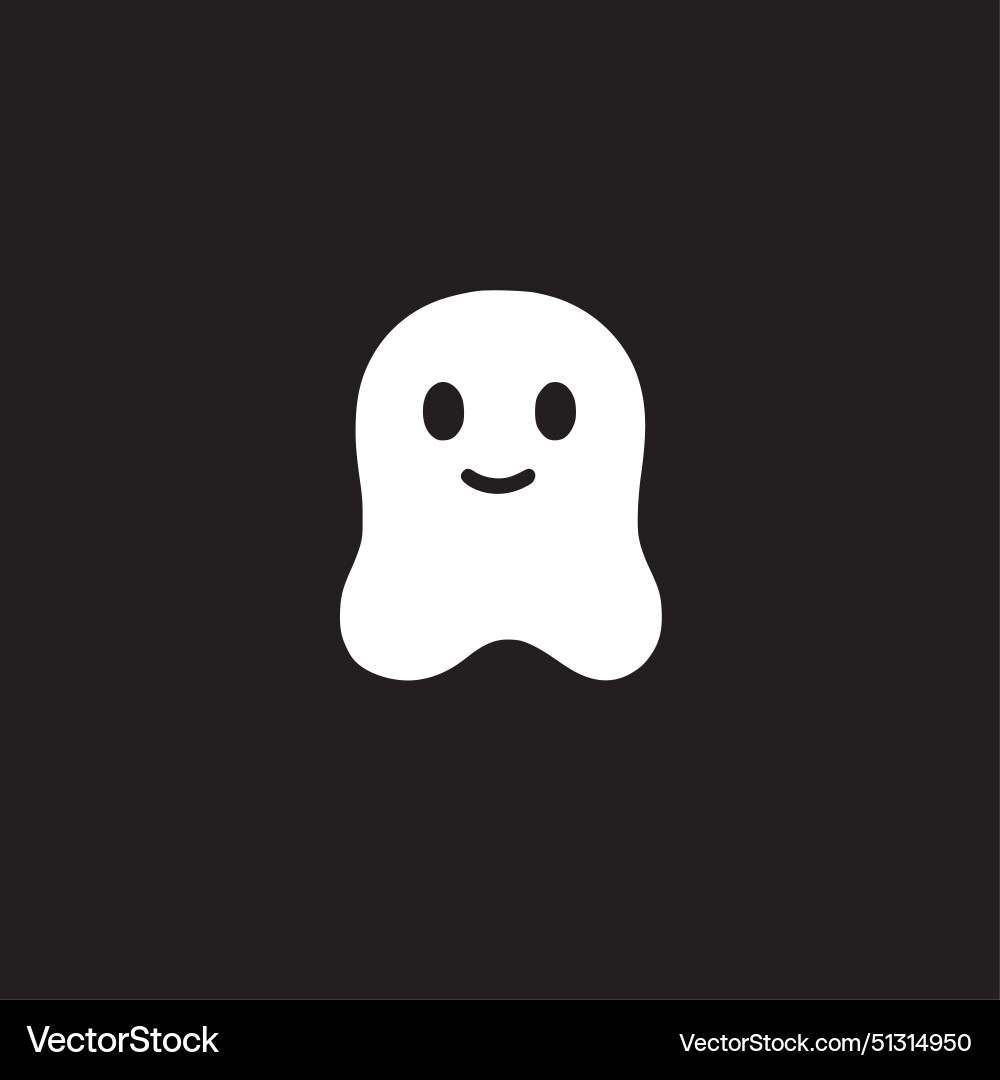Ghost - black and white isolated icon Royalty Free Vector