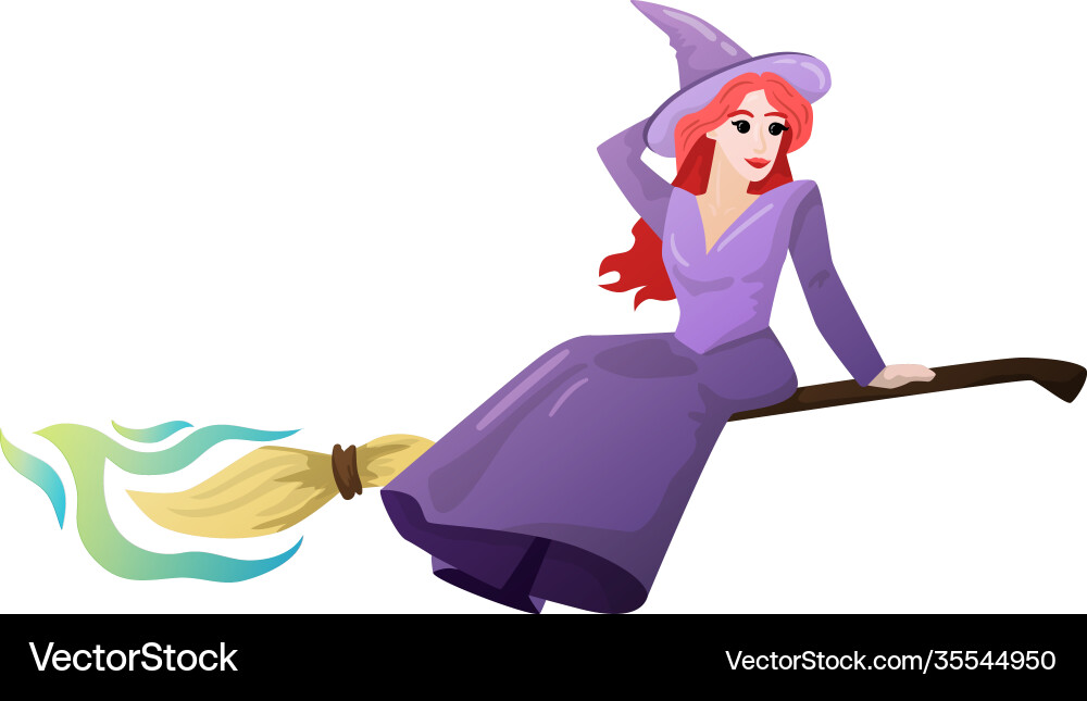Halloween witch Royalty Free Vector Image - VectorStock