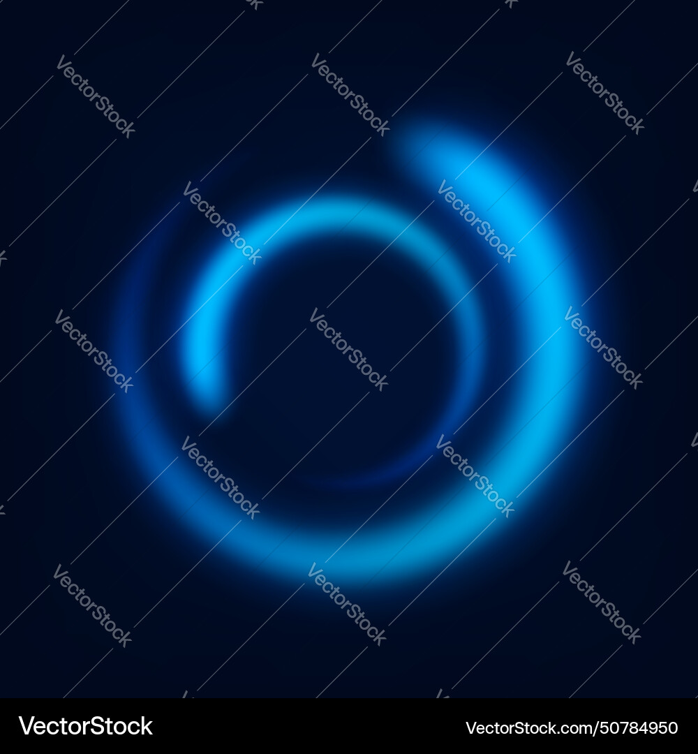 Round blue shiny trail Royalty Free Vector Image