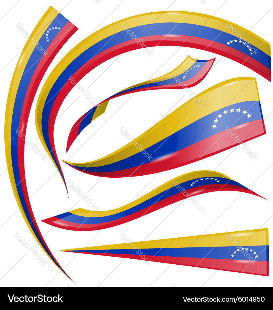 Venezuela flag set Royalty Free Vector Image - VectorStock