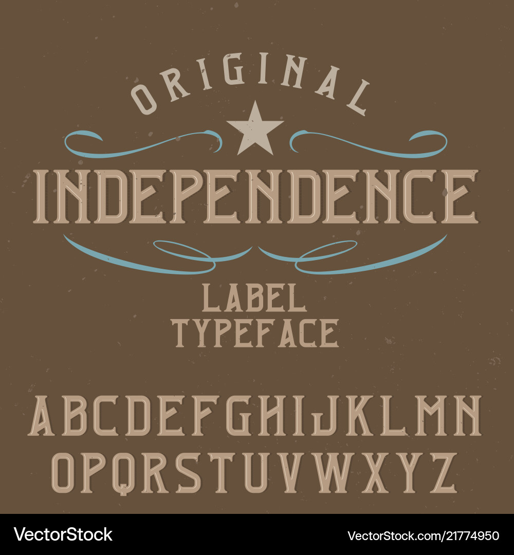 Vintage label typeface Royalty Free Vector Image