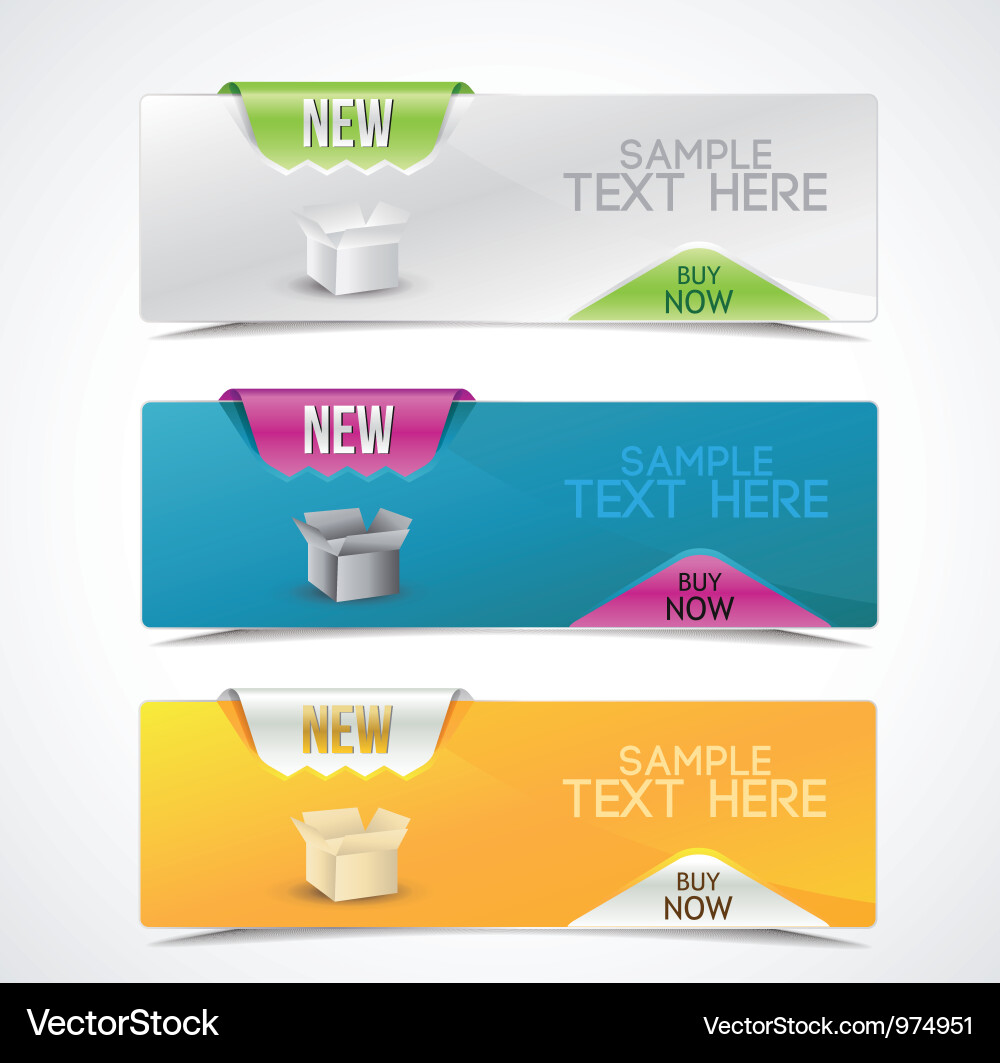 Banners Royalty Free Vector Image - VectorStock