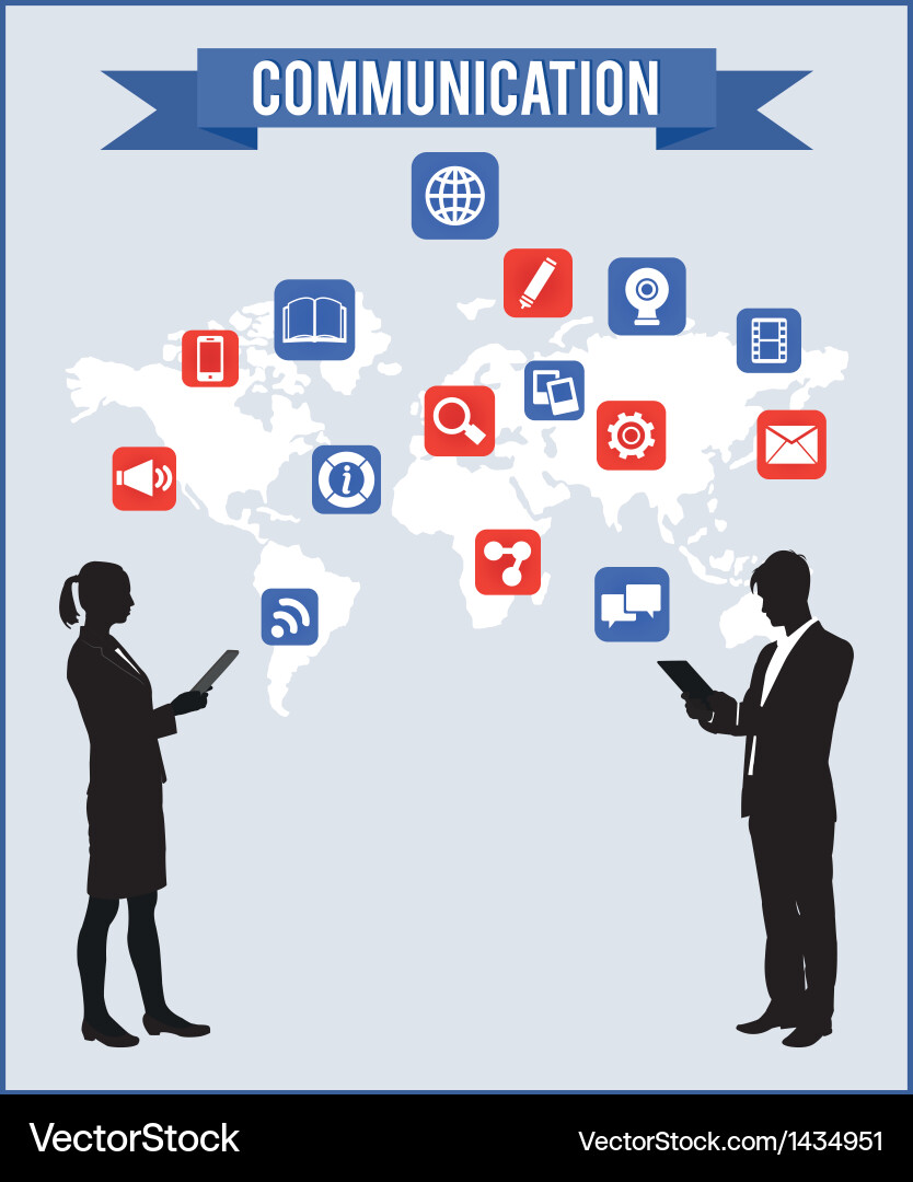 Konzept der Kommunikation Lizenzfreies Vektorbild