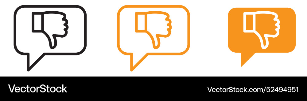 Criticism icon set review and feedback Royalty Free Vector