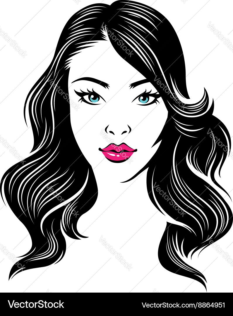 Girl Hair Royalty Free Vector Image Vectorstock