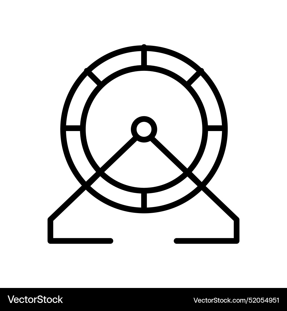 Hamster wheel icon for pet accessories small Vector Image