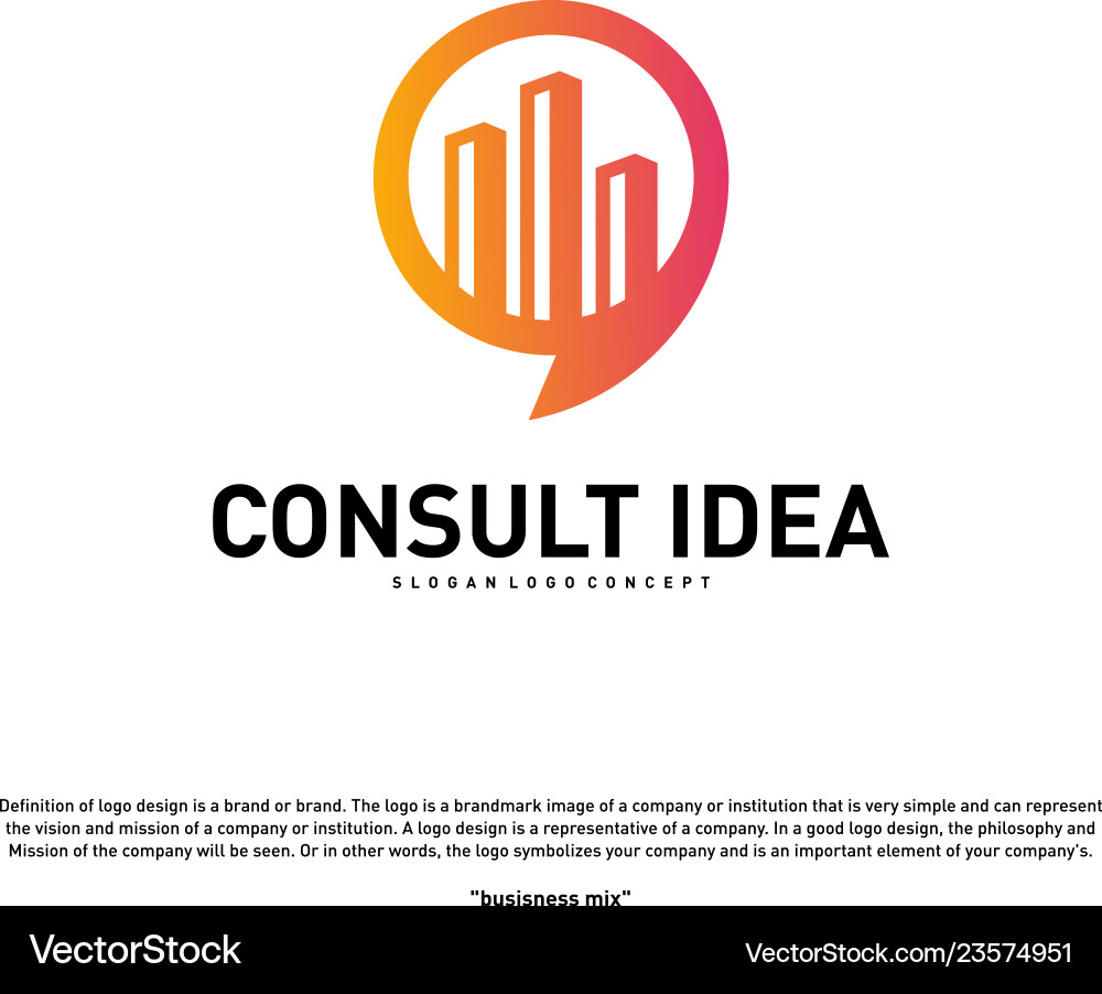 Modern Building Consulting Logo Royalty Free Vector Image