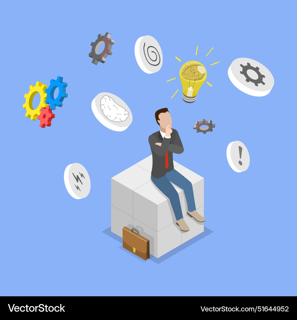 3d isometric flat of Royalty Free Vector Image