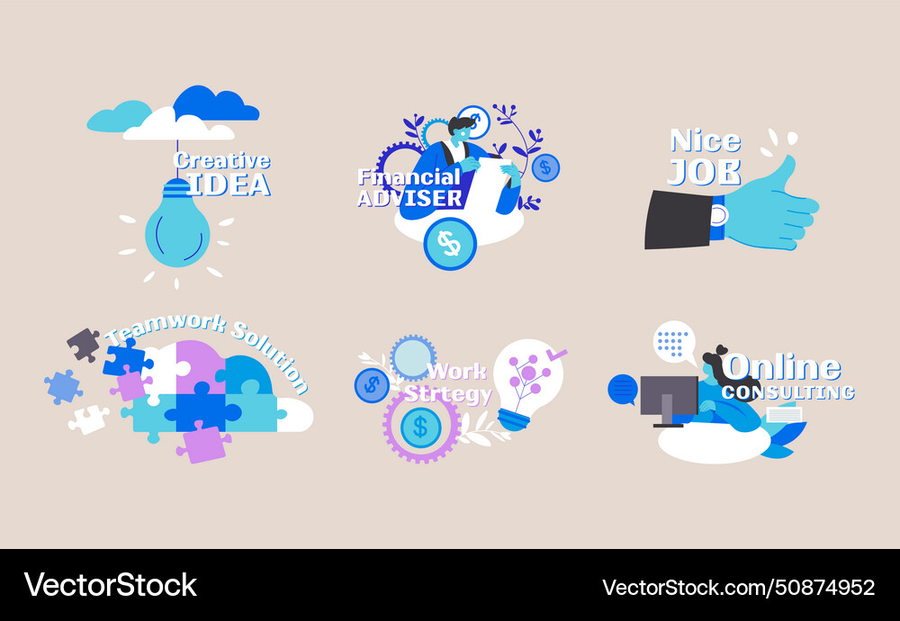 Business work concept with special offer promo Vector Image