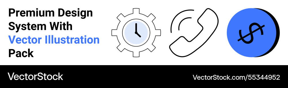 Digital tools and communication represented Vector Image