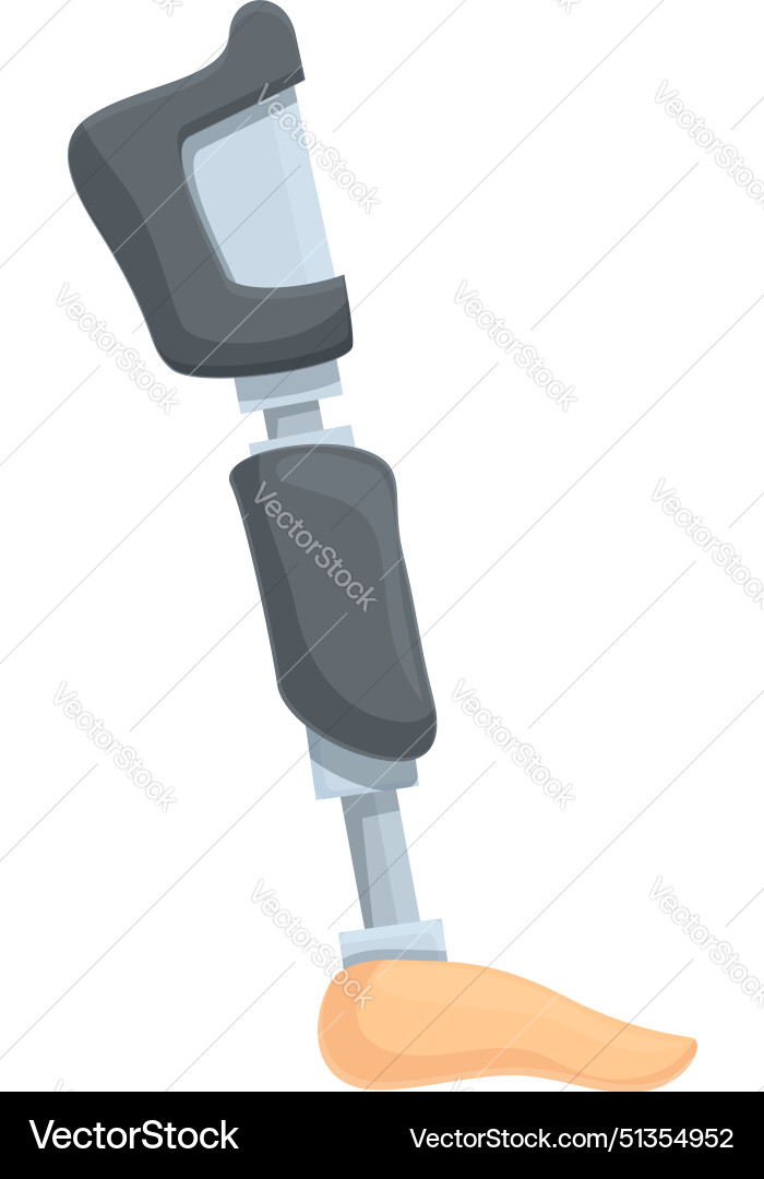 Graphic of an advanced lower limb prosthesis Vector Image