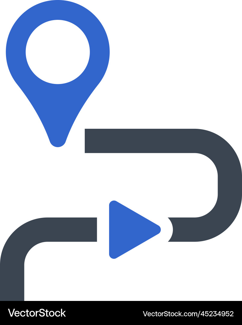 Path destination icon Royalty Free Vector Image