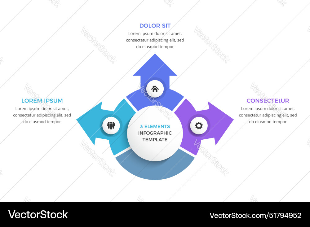 Process infographics Royalty Free Vector Image