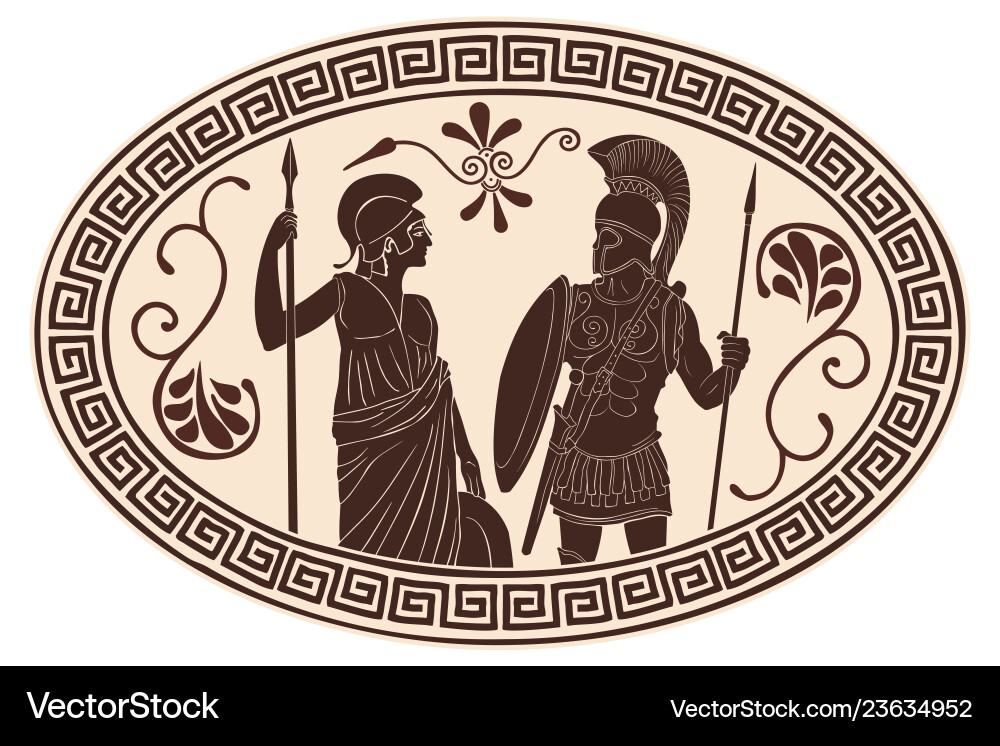 Roman and amazon Royalty Free Vector Image - VectorStock