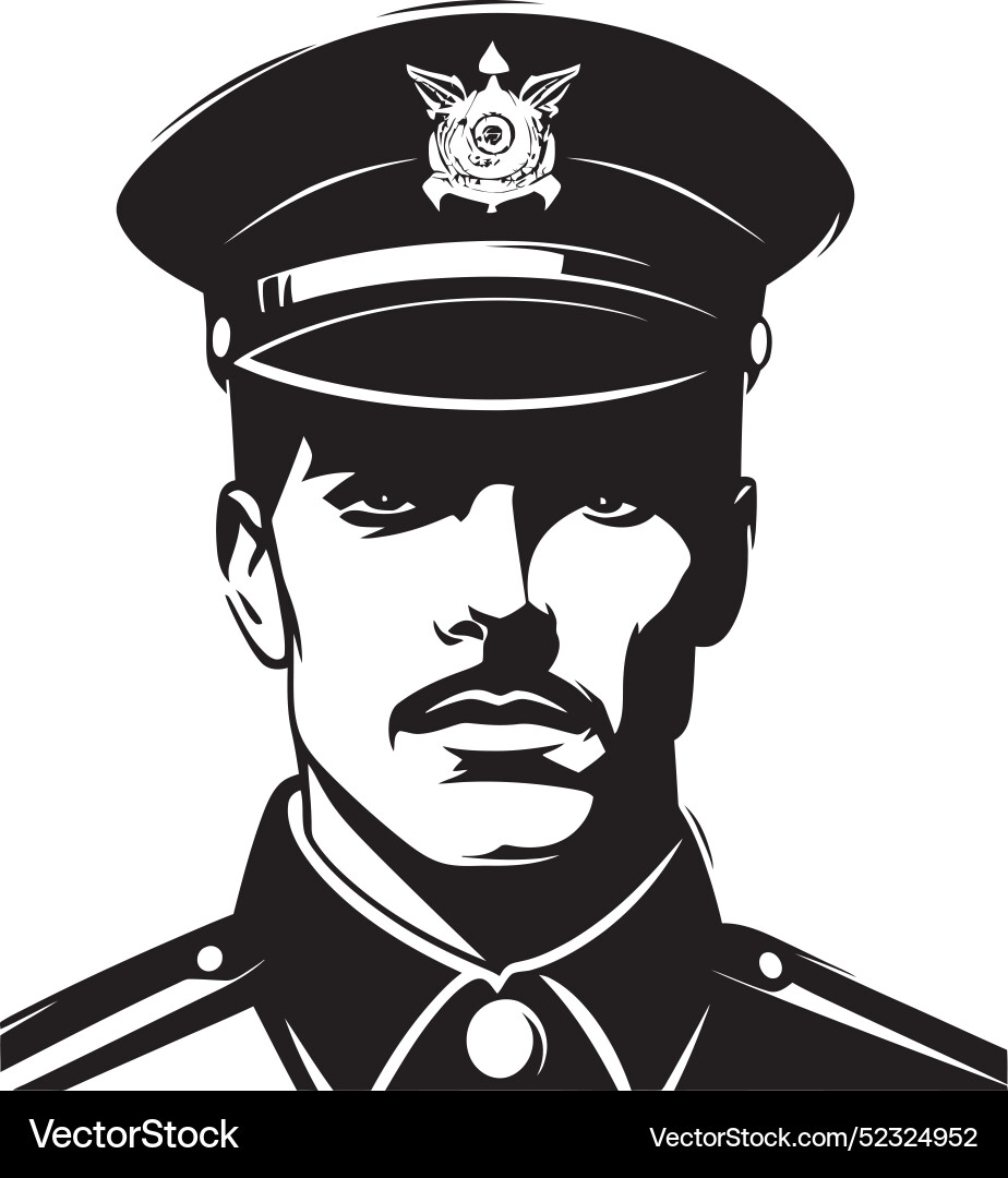 Silhouette sentinel intricate black law Royalty Free Vector
