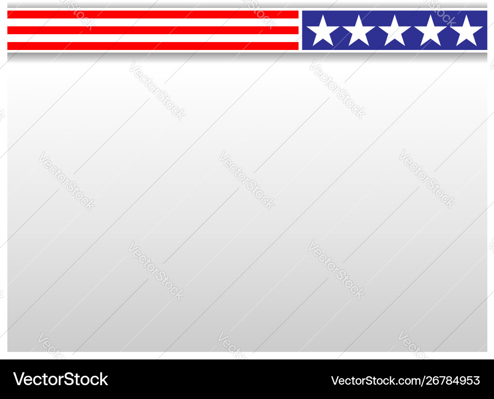 Banner background frame with american flag symbols