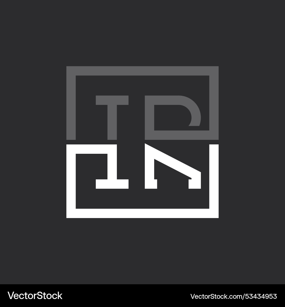 Creative modern minimalist ir letter logo design Vector Image