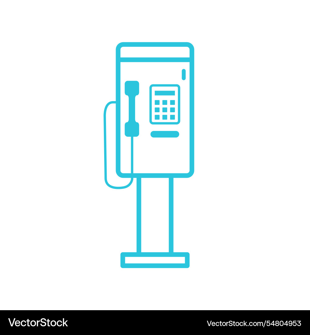 Payphone icon isolated on white background from Vector Image