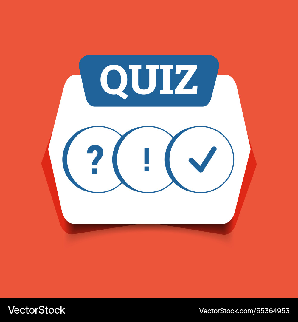 Quiz time question mark banner design template Vector Image