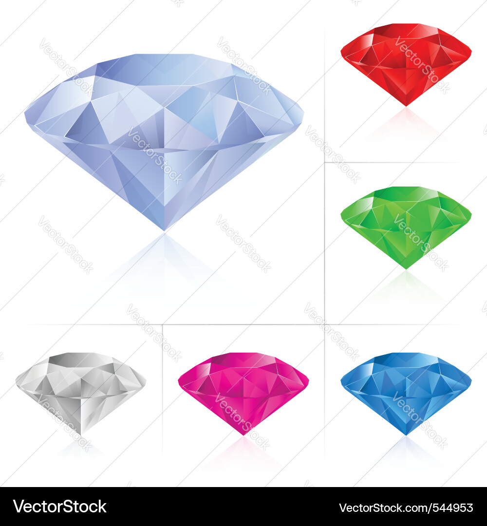 Sparkling Diamonds Royalty Free Vector Image - VectorStock