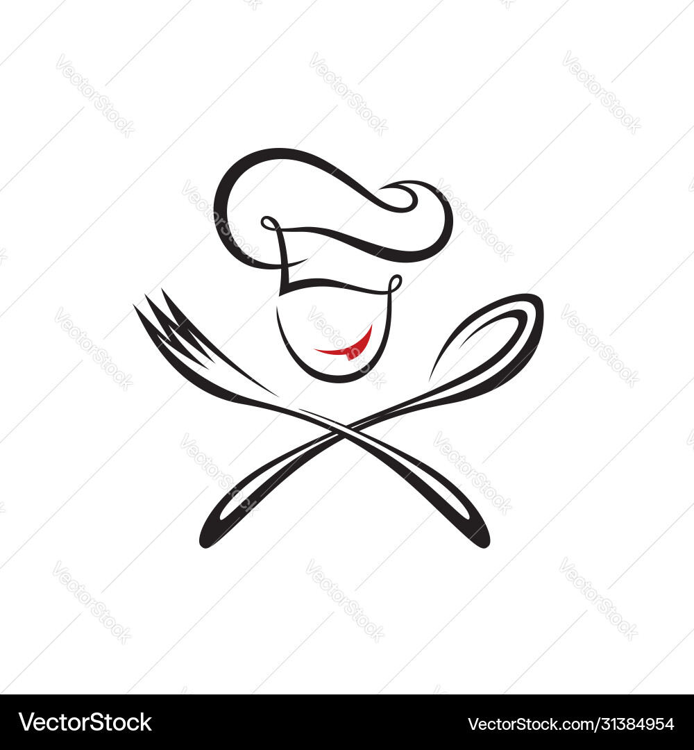Abstract chef design Royalty Free Vector Image