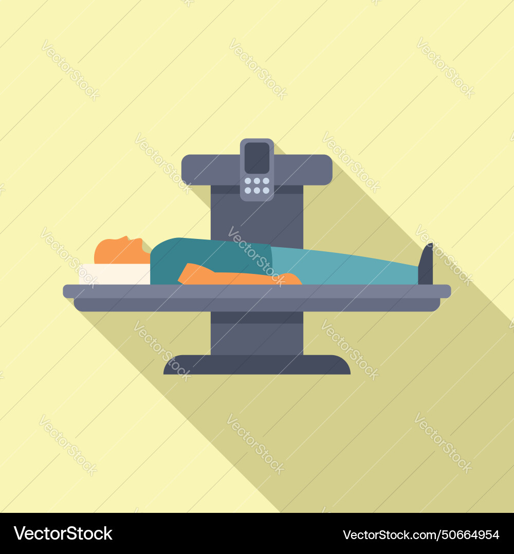 Client bed scan icon flat xray image Royalty Free Vector Client bed scan icon flat xray image Royalty Free Vector