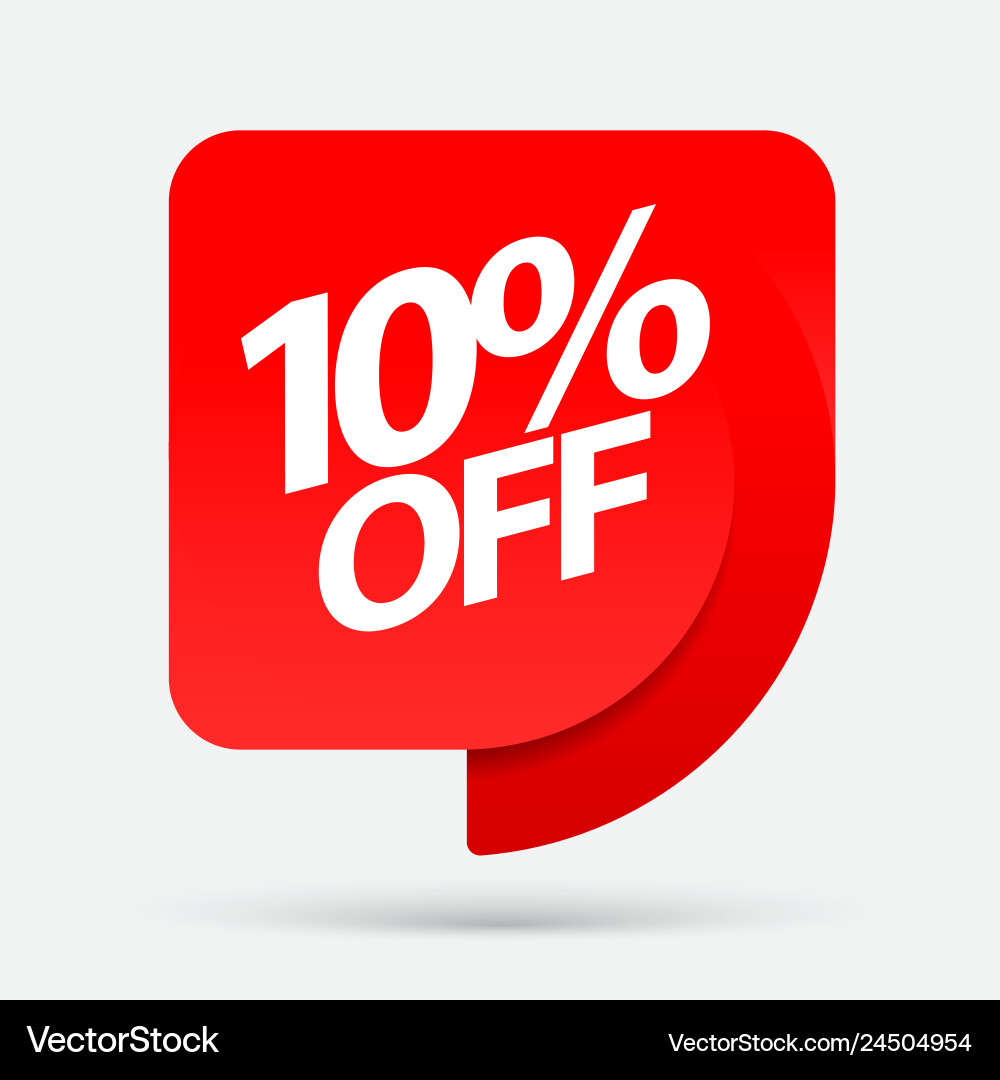 Discount with the price is 10 Royalty Free Vector Image