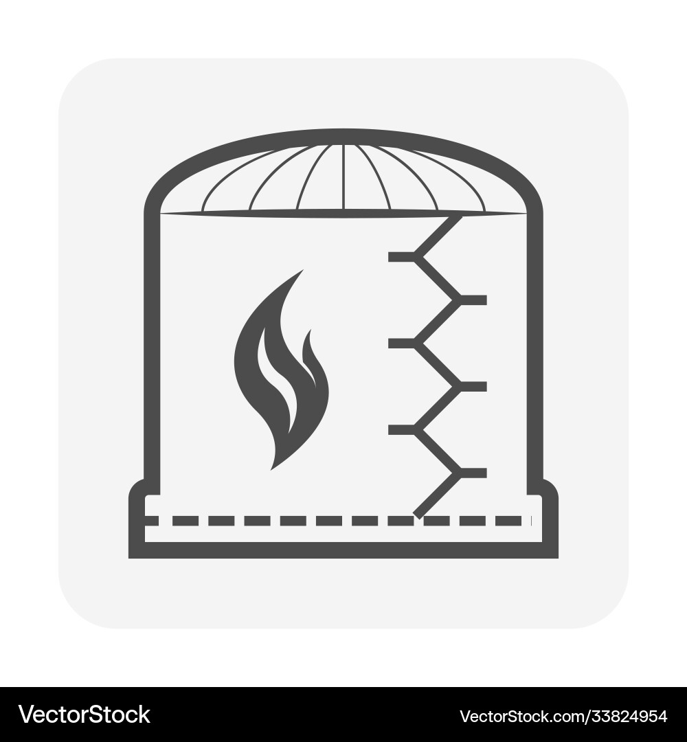 Liquefied natural tank or lng gas icon Royalty Free Vector