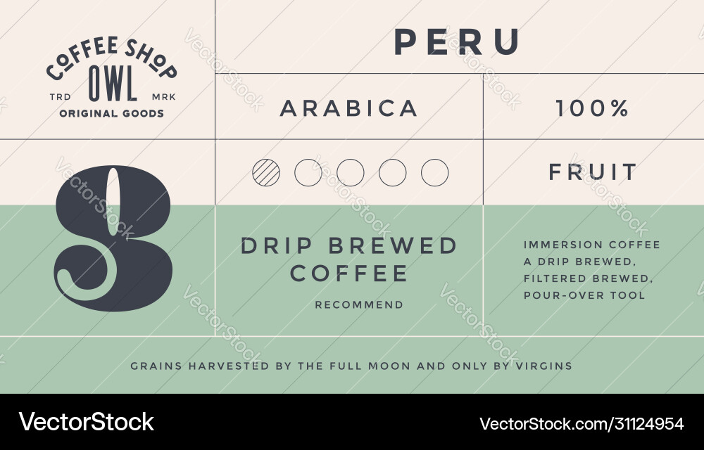 Minimal label typographic modern vintage Vector Image