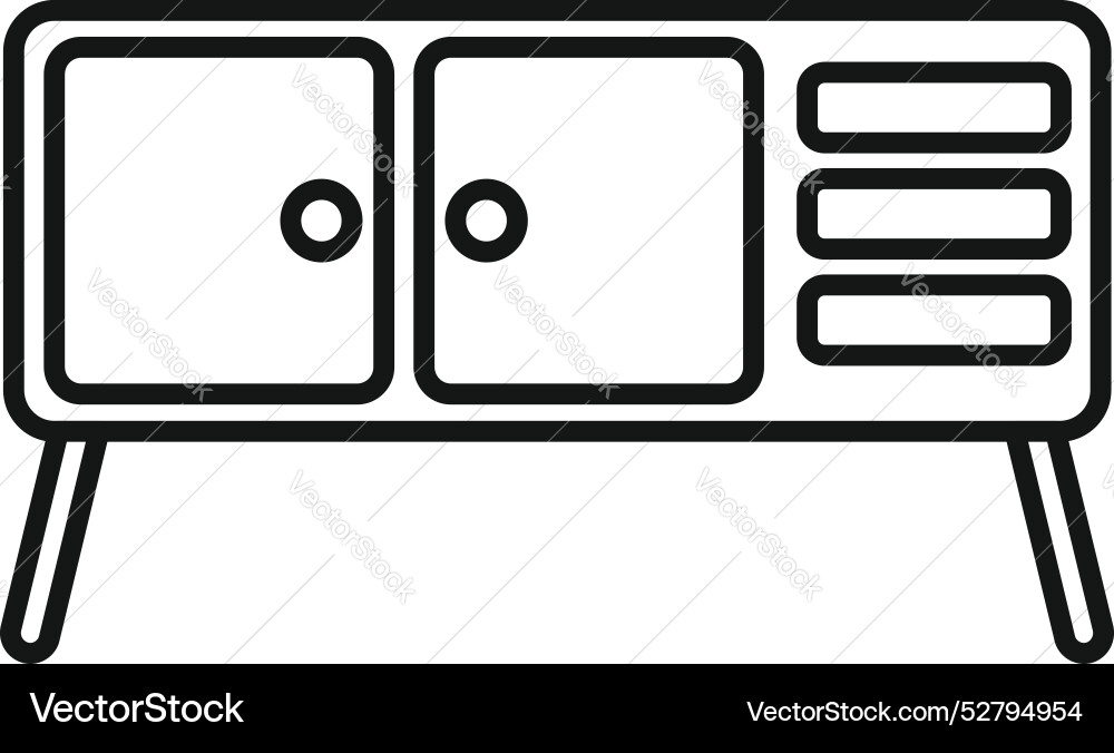 Modern room interior design featuring cabinet Vector Image