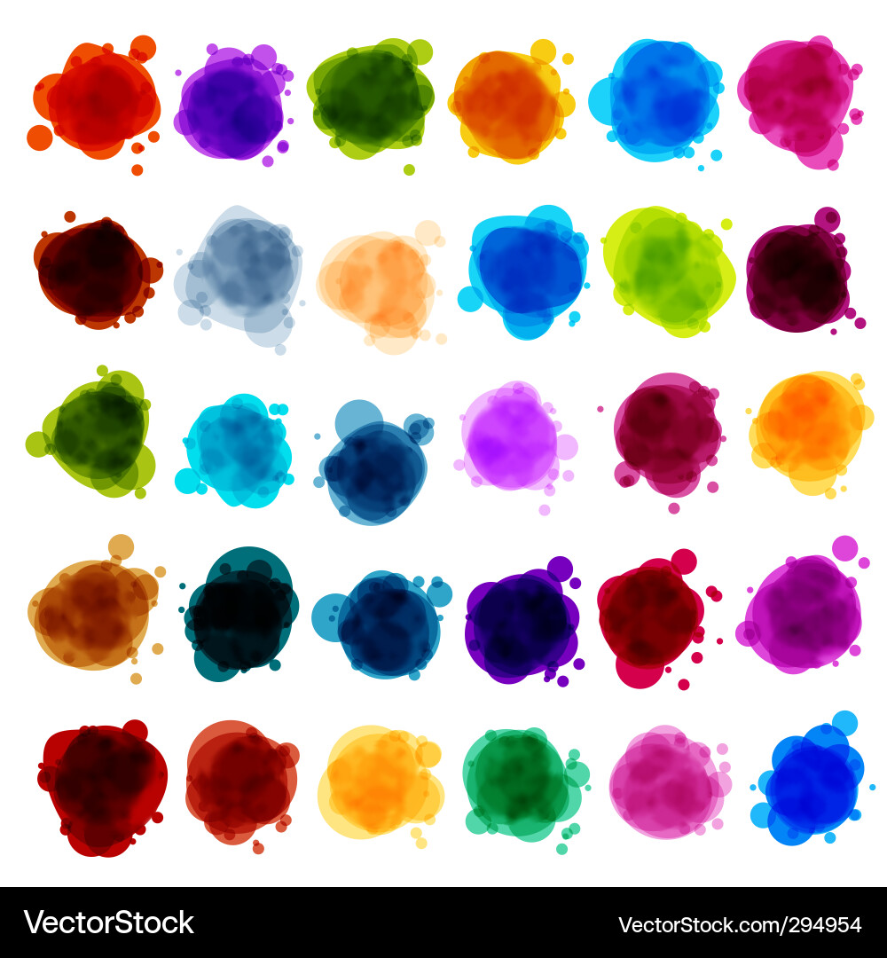 Paint splash design elements Royalty Free Vector Image
