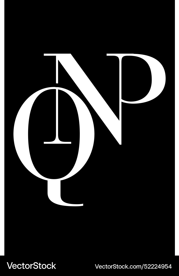 Qnp letter logo design Royalty Free Vector Image