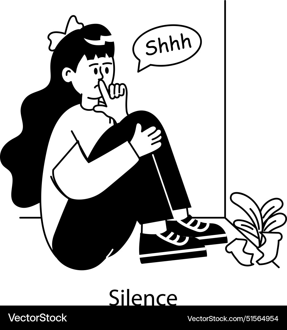 Silence Royalty Free Vector Image - VectorStock