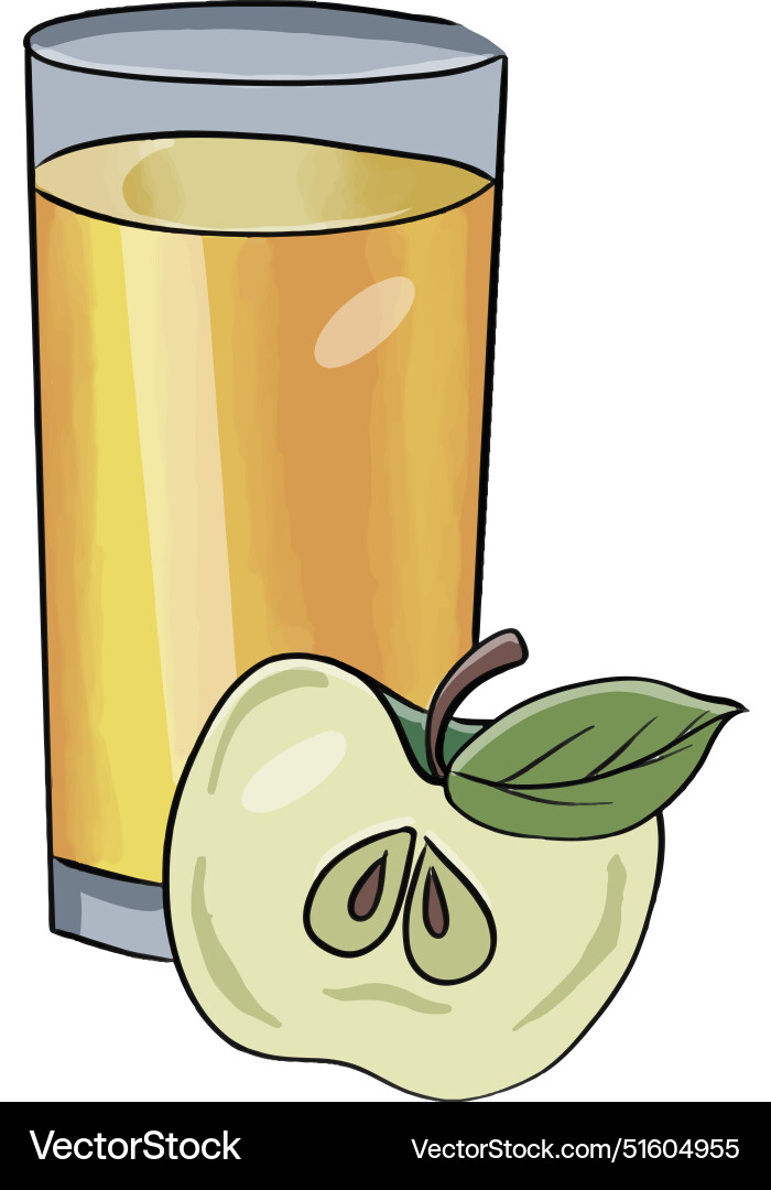 Apple juice Royalty Free Vector Image - VectorStock